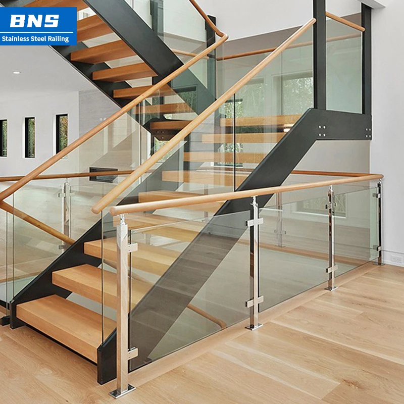 BNS Frameless Glass Railing Handrails - Modern & Durable