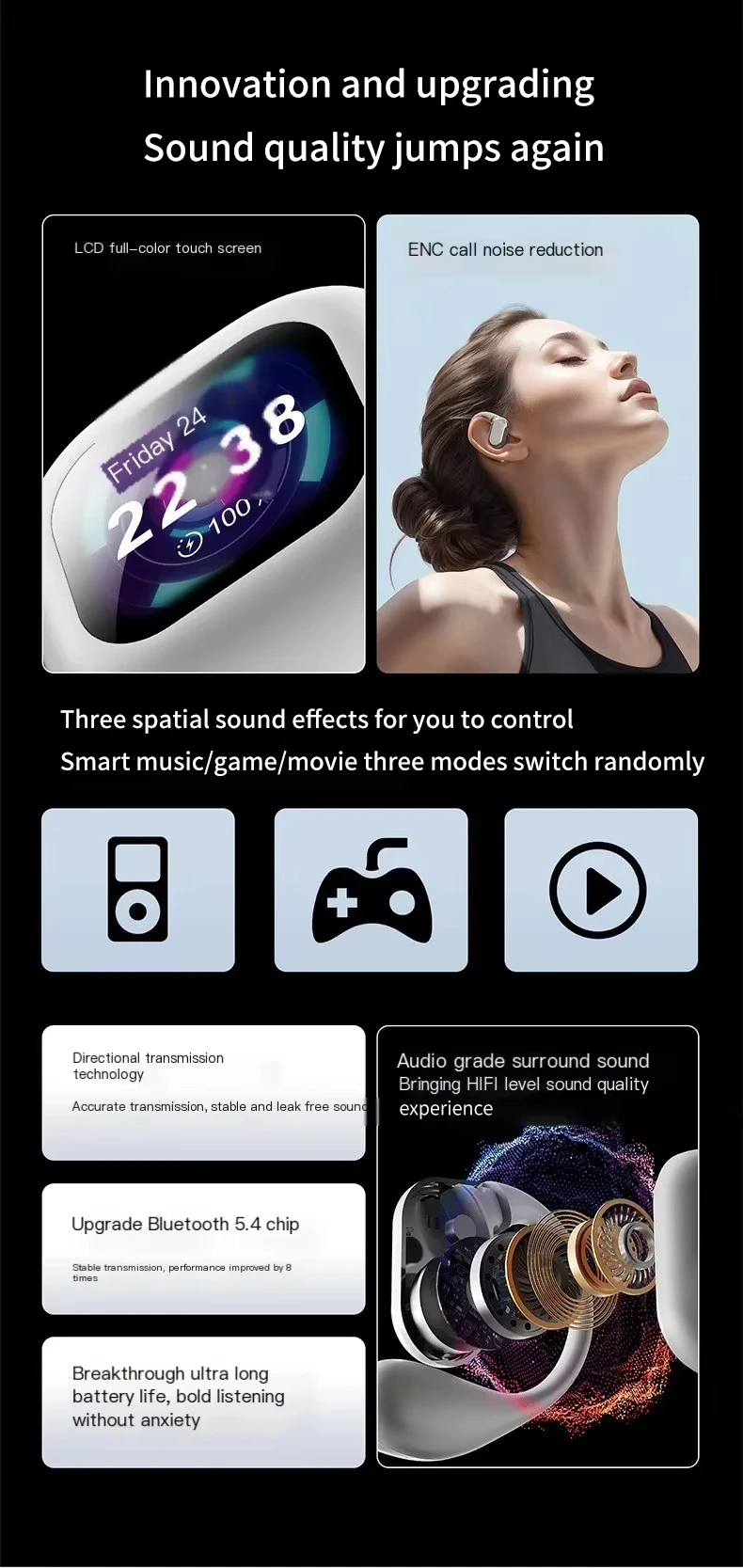 OWS Real-Time Translation Earbuds 144 Languages Standard Accent ...