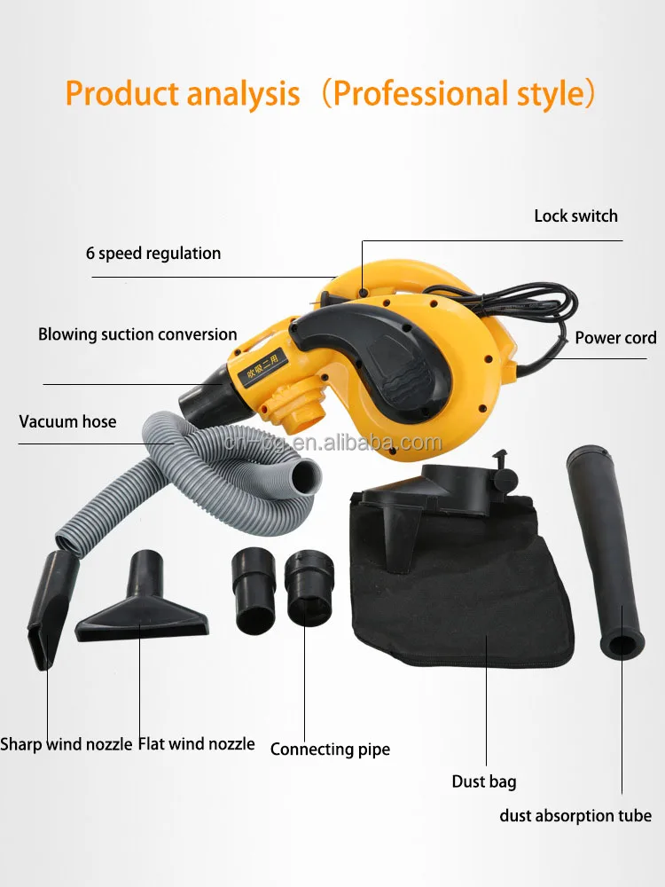 850W Industrial Portable Electric Blower for High Pressure Dust Removal ...