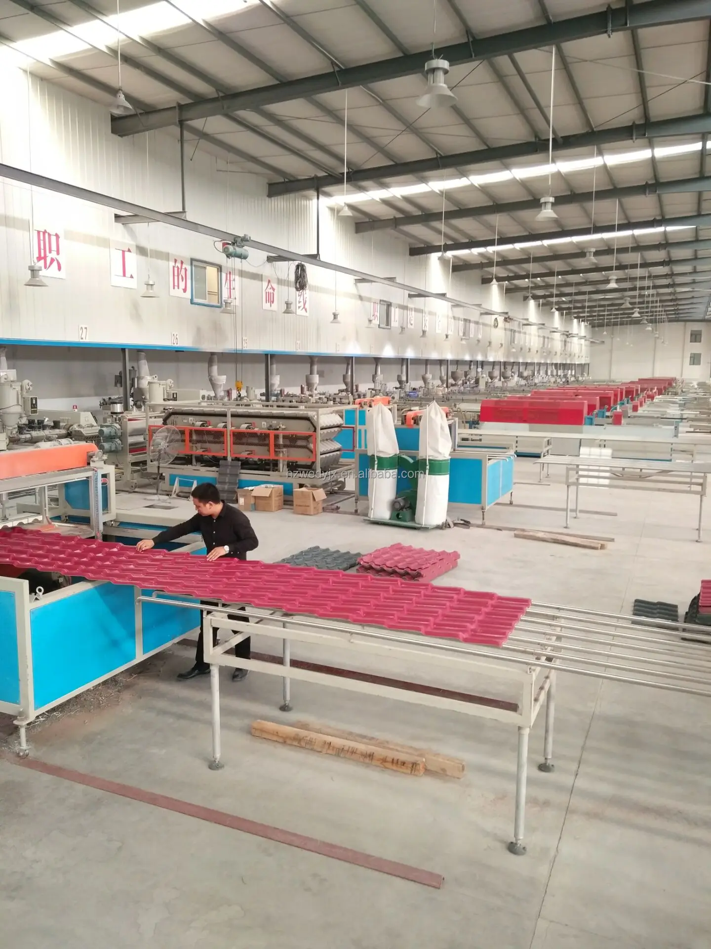ASA Film+ Waste Recycle PVC Plastic Roof Sheet Making Machinery