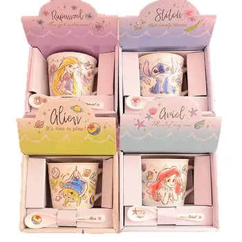 Custom Pretty Ceramic Kids Cup Set And Gift Box Cartoon Design Child ...