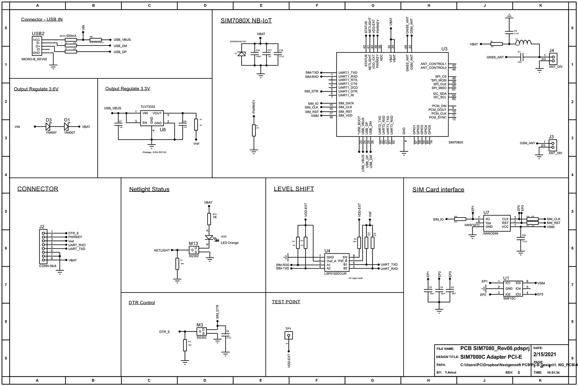 Sim7080g Breakout Development Board Core Board With Usb Port Lte Cat-m ...
