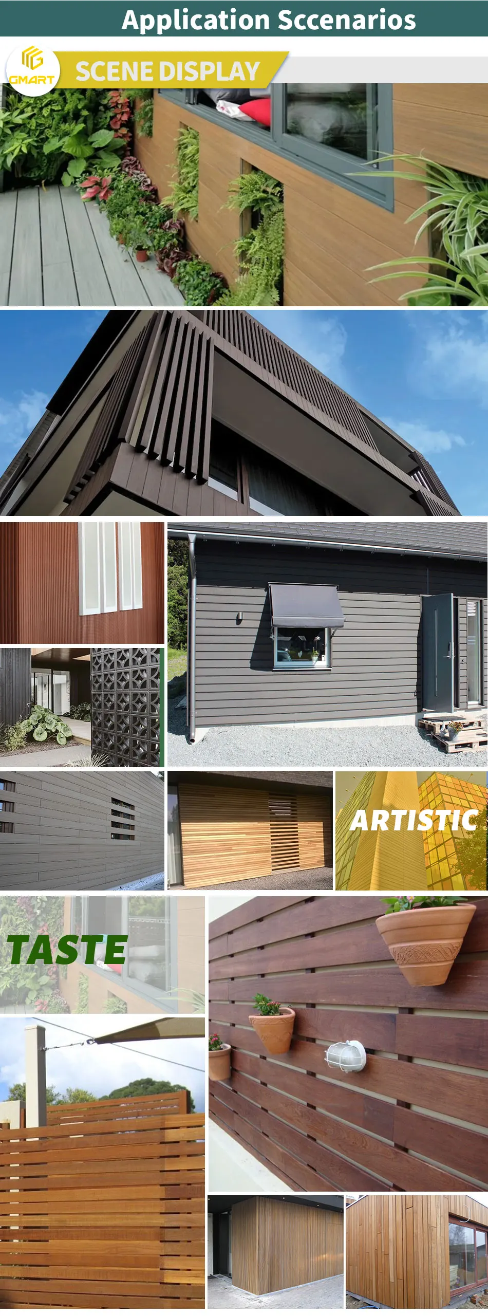 Modern Materials of Pared Wall Cladding Fence 3 D Fluted Carving Water ...