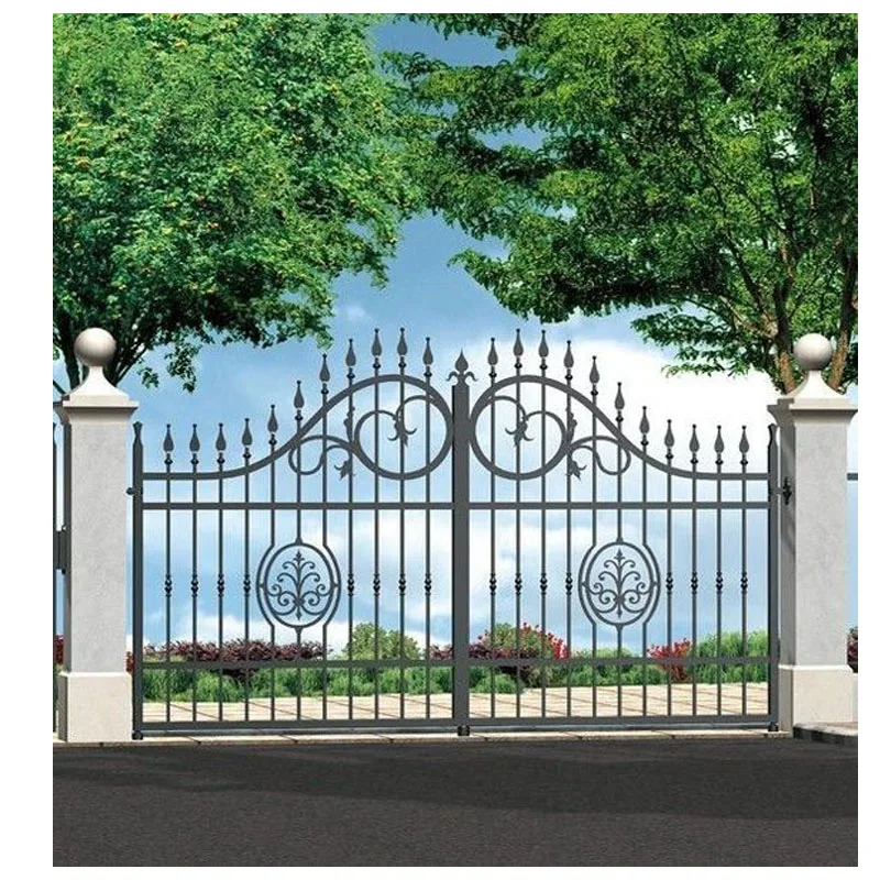Italian Style Wrought Iron Grill Gate Design for Backyard