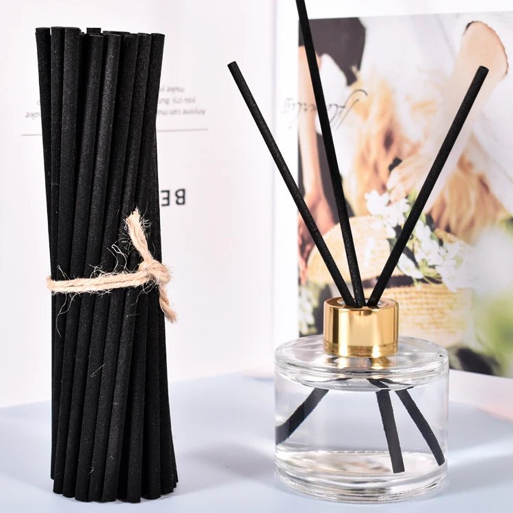 Empty Round Matt Black Glass Bottle 100ml for Aroma Diffuser