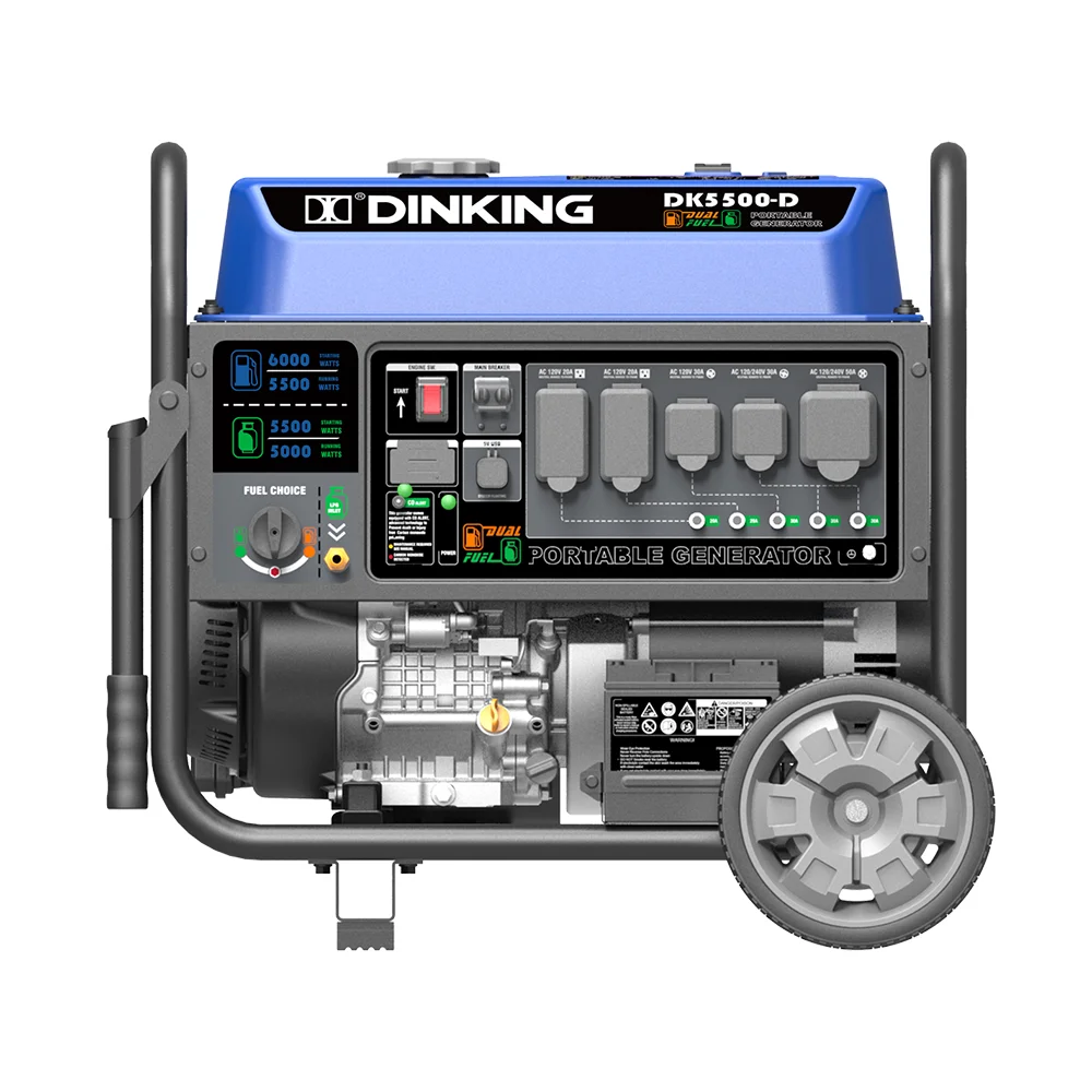 Dinking 5000w Single Phase Open Frame Gasoline Generator 5kw With ...