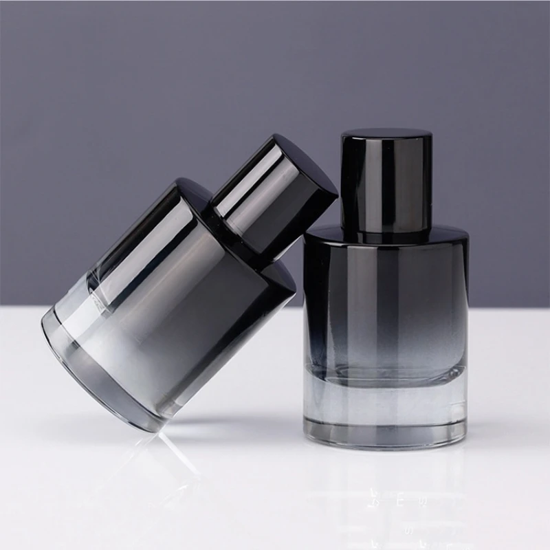 Round Perfume Bottle 30ml Gradient Blue Perfume Spray Bottle Round ...