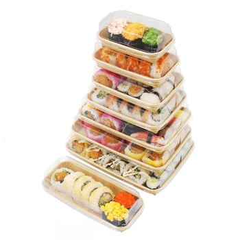 Custom Printed Fried Chicken Chips Takeout Paper Salad Sushi Tray Kraft ...