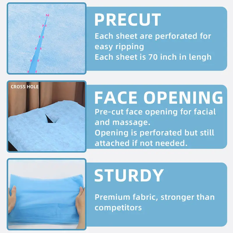 Golden Hospital Medical Massage Paper Sheets Covers Black Pp Non Woven ...