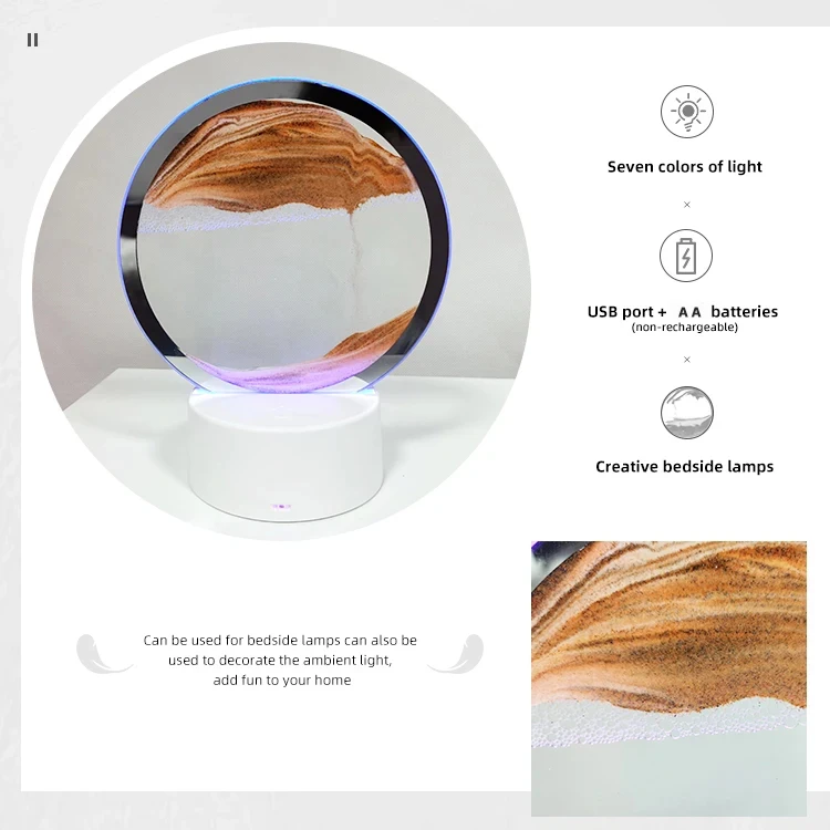 RGB Color Recycled Sand Timer Hour Glass Bottle Decor Craft