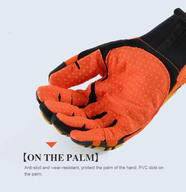 Vibration-resistant Impact Gloves Oilfield Safety Hand Grip Oil And Gas ...