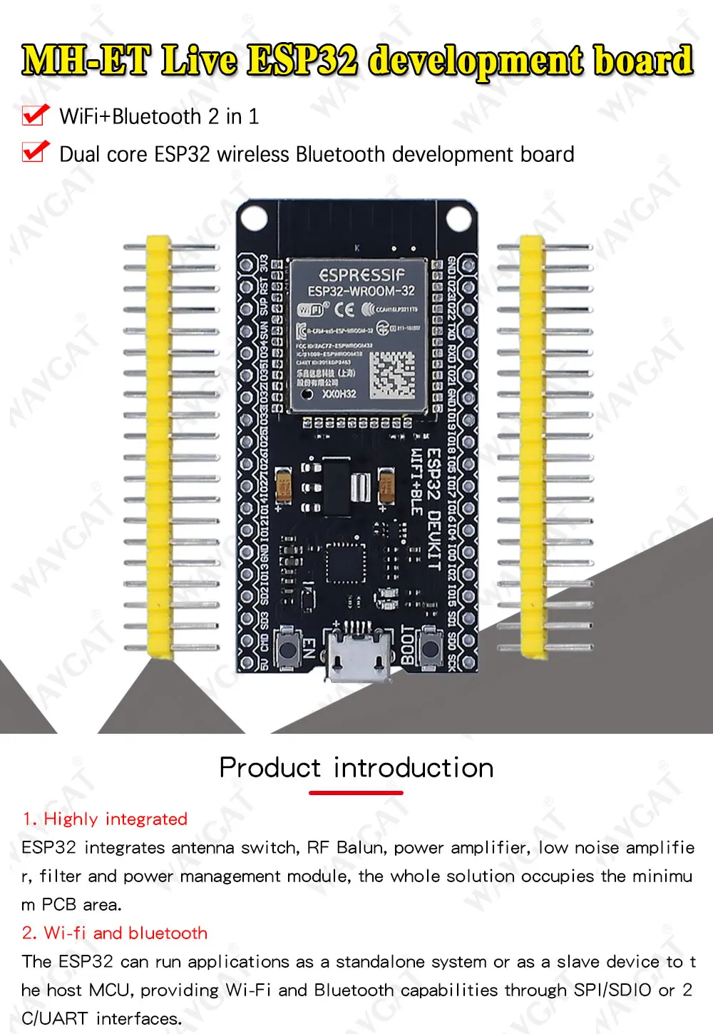 MH-ET LIVE ESP32 Development Board - Ultra-Low Power Consumption