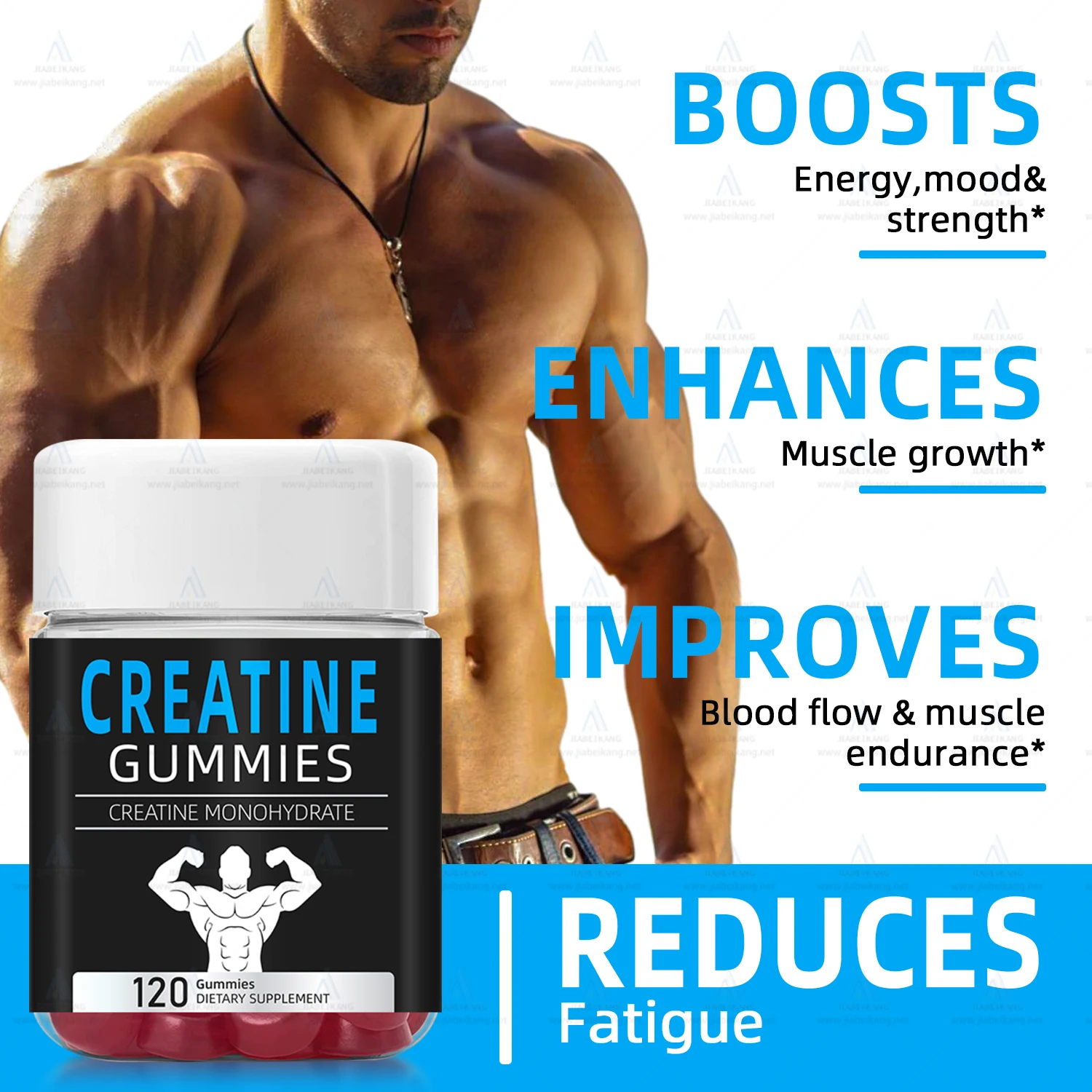 Customized Label Creatine Monohydrate Gummies Energy Body Shape ...