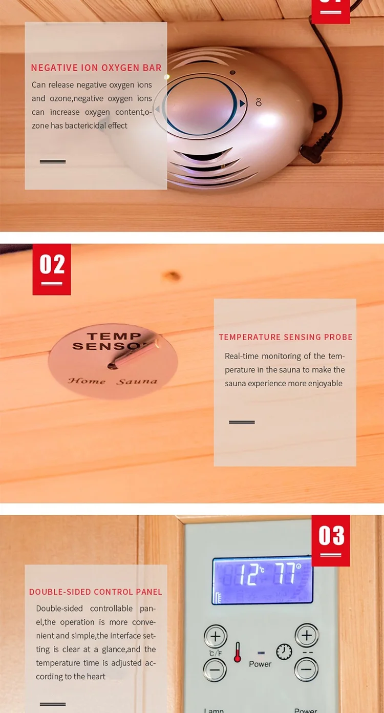 Low EMF Infrared Sauna Room - 3 Person Capacity with Lounges