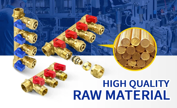 High-Temperature Brass Ball Valve Compression Manifold with Connector ...