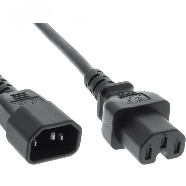 High Quality Iec C14 To C15 Power Cord 10a250v 1.8m Male To Female ...