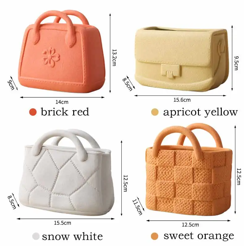 High Quality Modern Ceramic Vase - Creative Handbag Collection