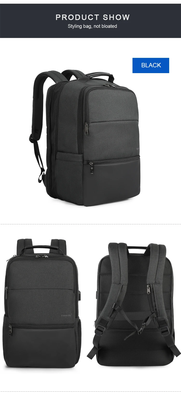 Tigernu T-B3905 Travel Waterproof Backpack - Expandable & Secure