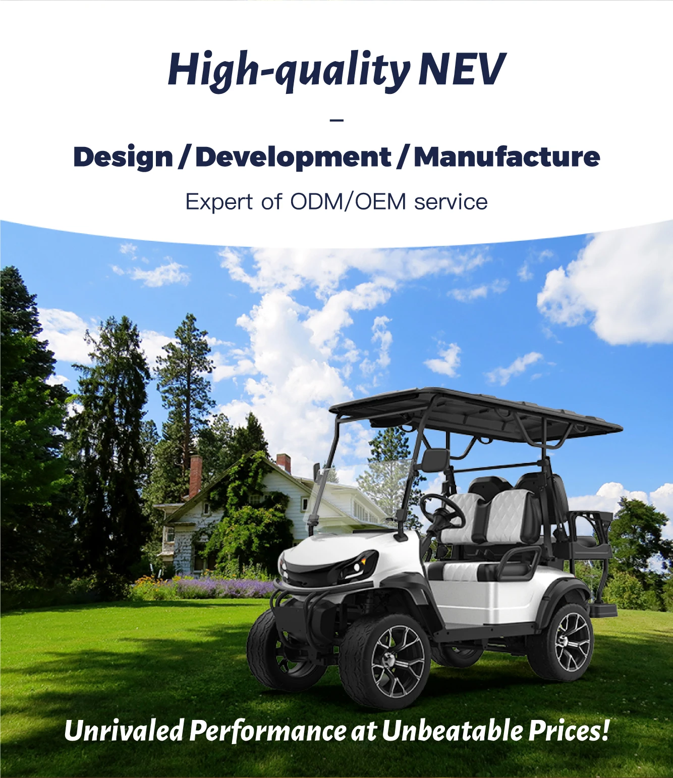 48v 4 Wheel 4 Seater Electric Golf Carts New Chinese Travel Electric 4 ...