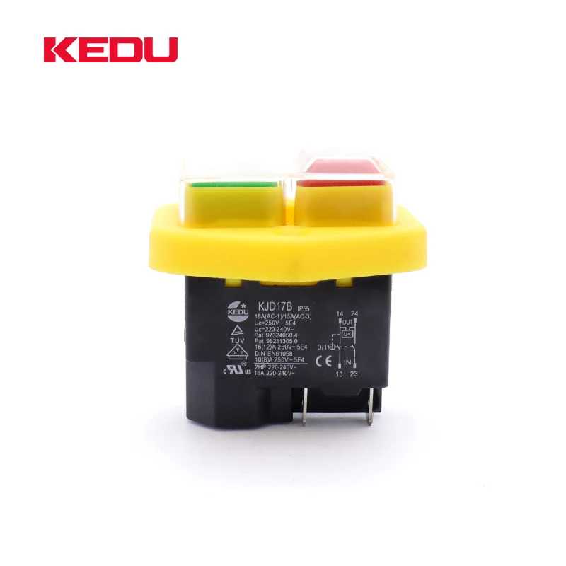 Kedu Kjd17b 230v 16a 4pin Waterproof Nvr Push Button Switch With Ul Tuv ...