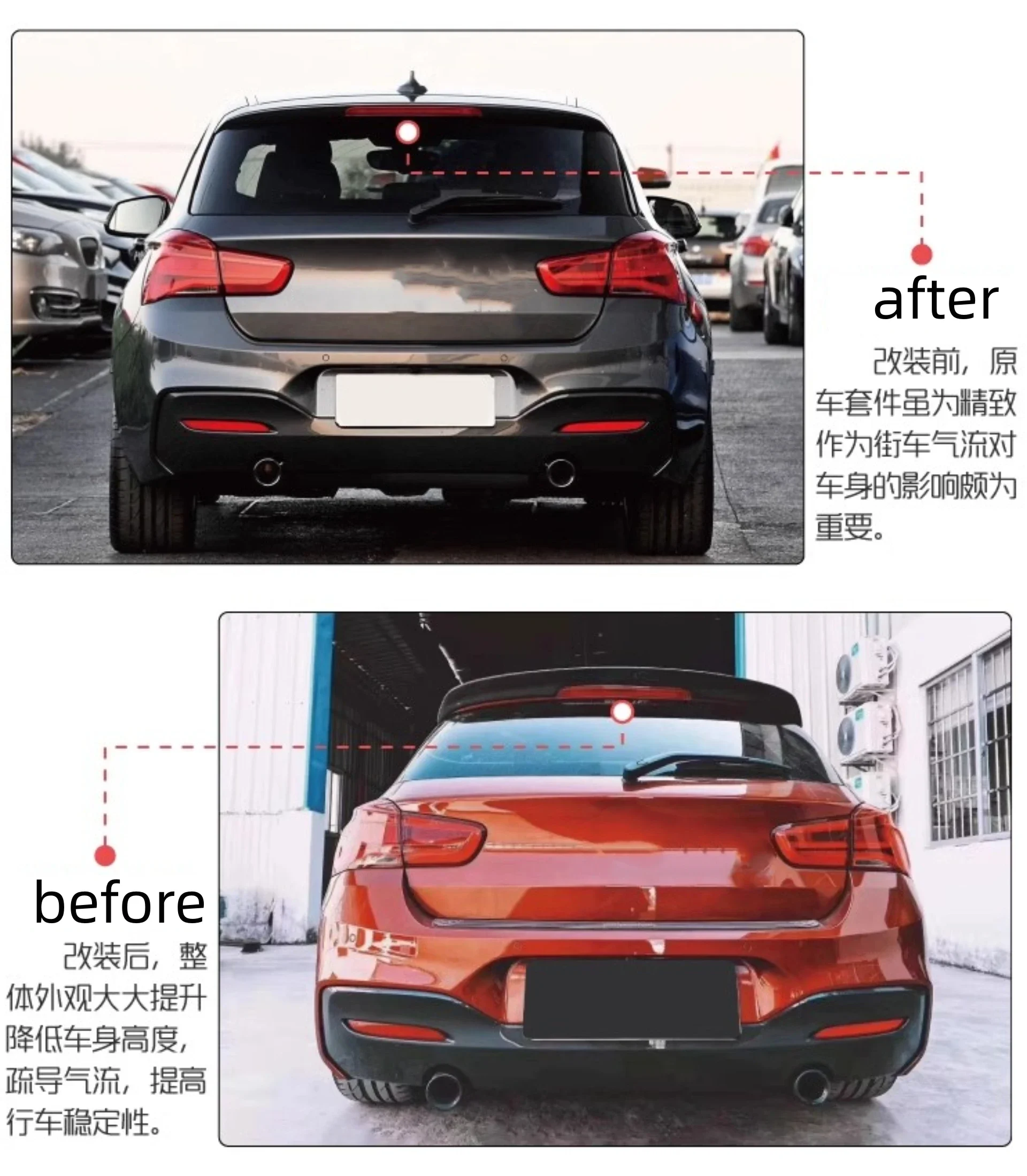 Body Kit Carbon Fiber Tail Wing For Bmw 1 Series F20 M120i M125i M140i ...