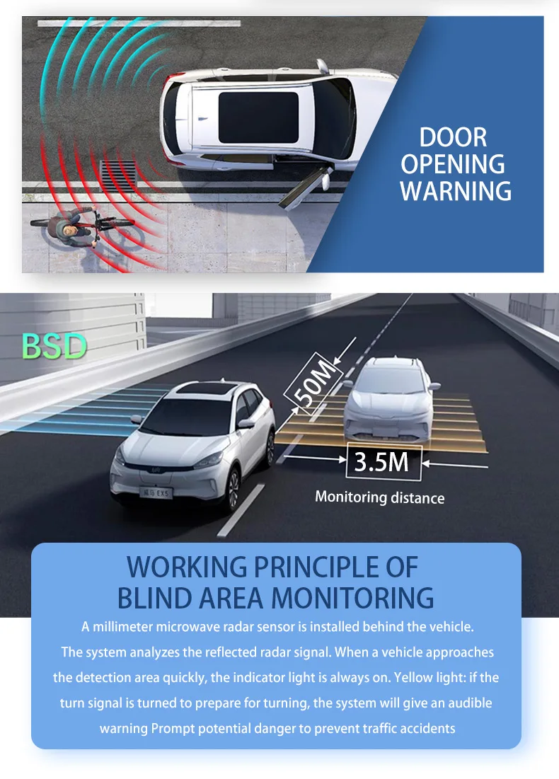 Car Universal 77ghz Radar BSD Blind Spot Detection System