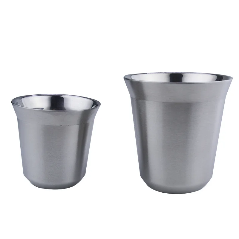 Stainless Steel Wine Glass Drinking Shot Glasses Portable Stackable ...