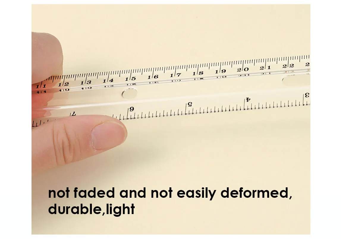 Foska Hot Sale 30cm Plastic Straight Ruler - Durable & Accurate