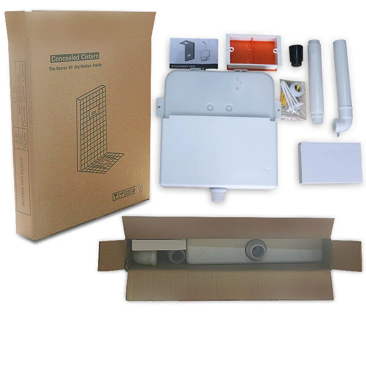 Hidden Water Tank Push Button Ss 304 Panel Wall Hung Cistern Stainless ...