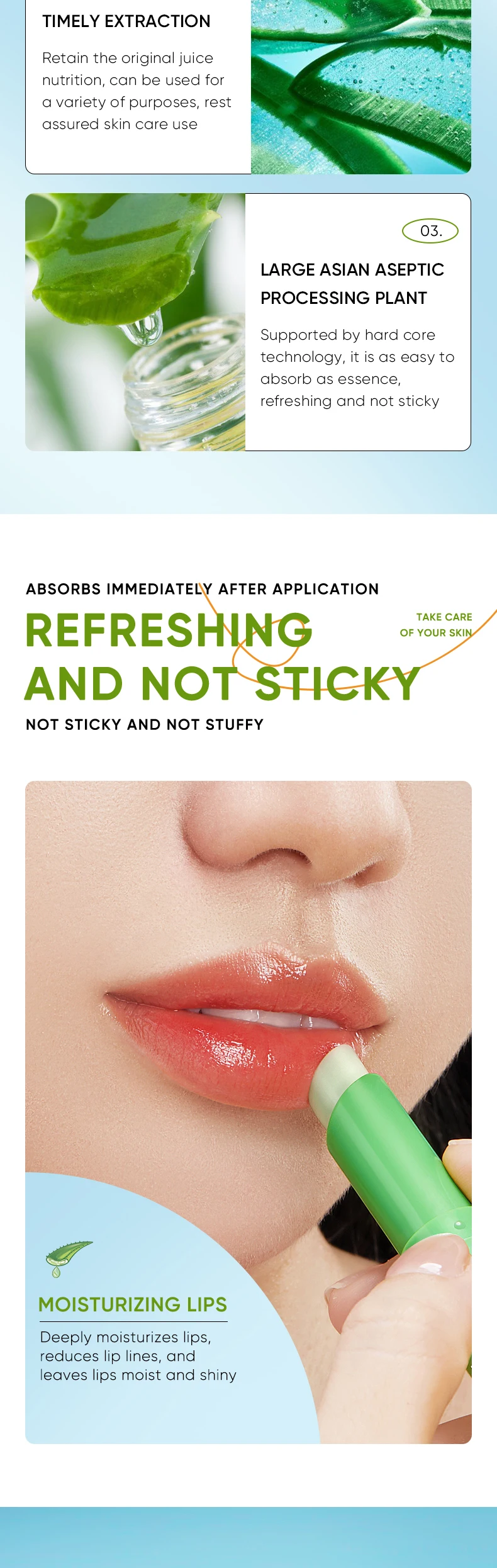 Wholesale SADOER Aloe Vera Lip Balm - Moisturizing & Healing