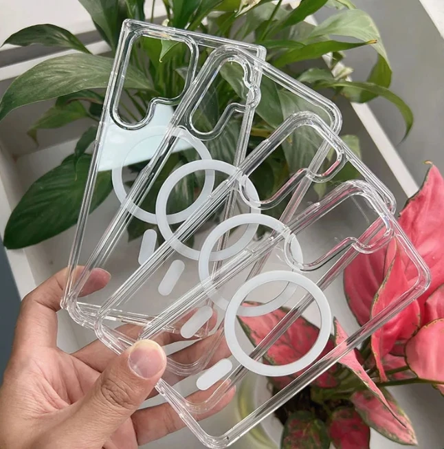 Crystal Clear Magnetic Transparent Mobile Phone Case For Samsung S23 ...