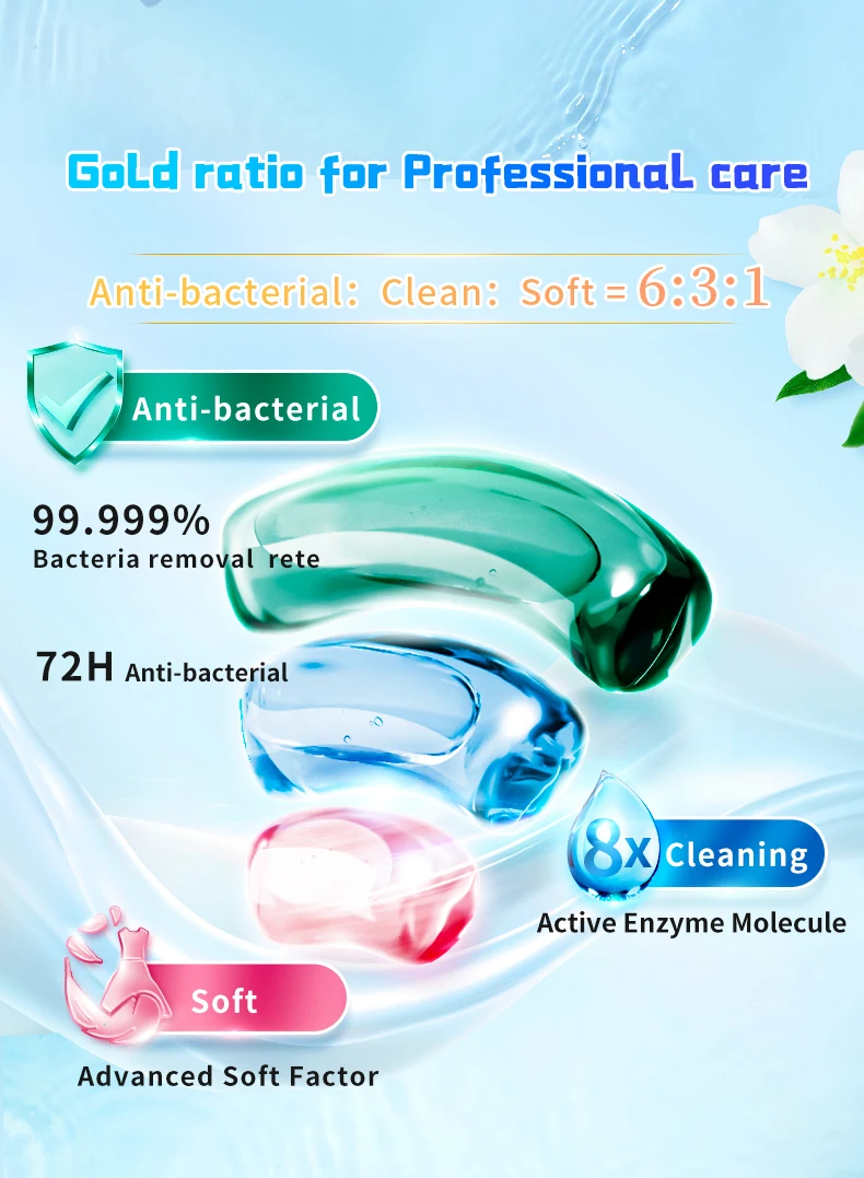 Liby Grepower Laundry Pods Detergent Pod Packing Beads Capsules Soap ...