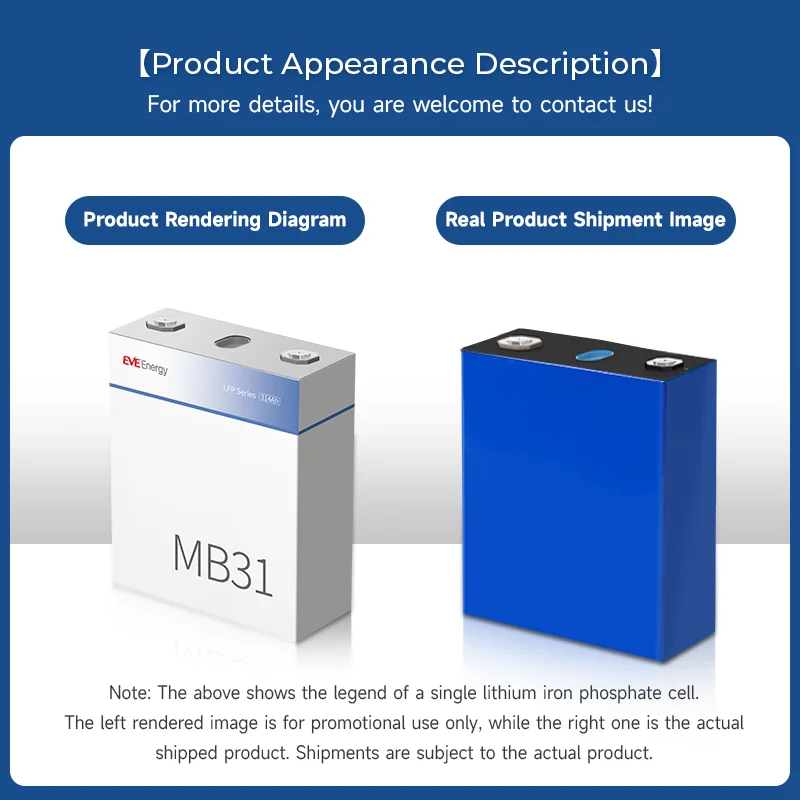 EVE MB31 314ah 3.2V Lifepo4 Battery - 8000 Cycles Durability