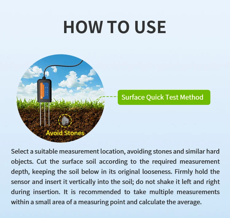 Soil Temperature and Moisture Sensor Meter Wired and Wireless RS485 4G ...