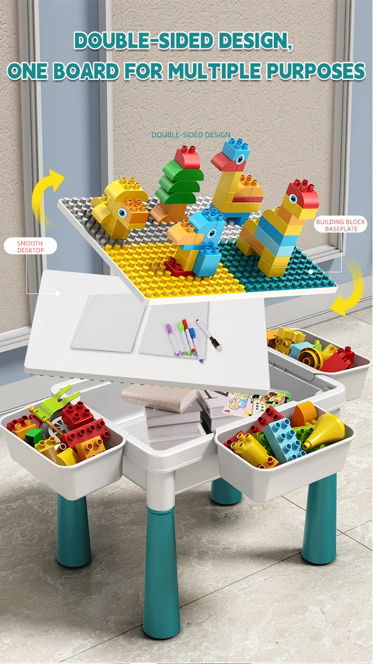 Educational Block Table for Kids | Eco-Friendly Plastic Building Blocks ...
