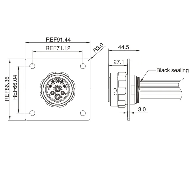 Finecables ISO BUS Connector - Reliable Waterproof Performance