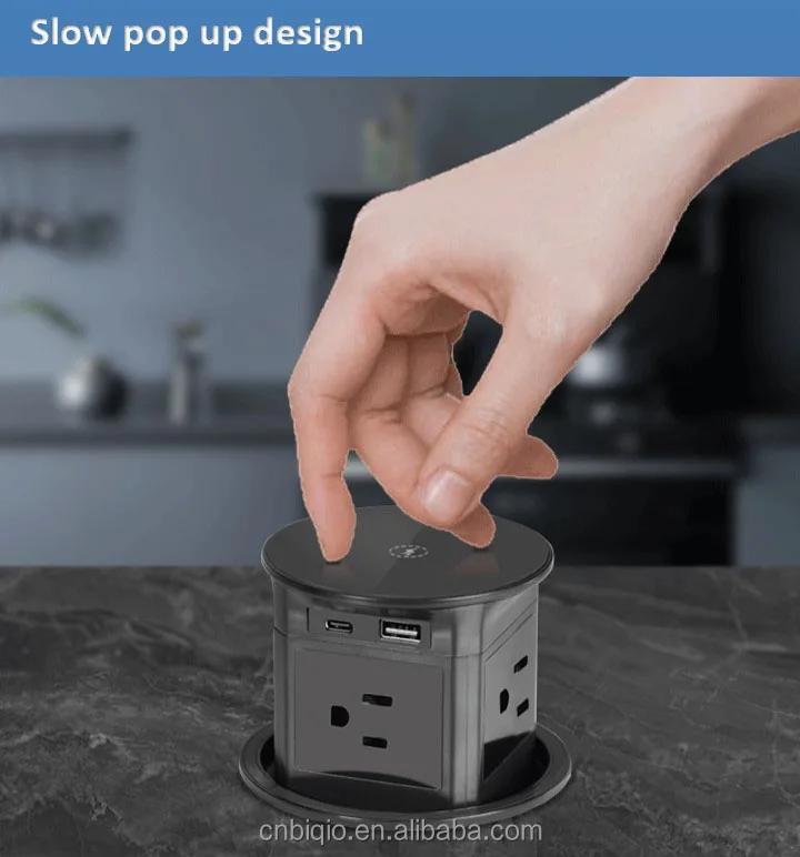 Biqio Automatic Pop up Power Outlet - 4 Plugs & USB