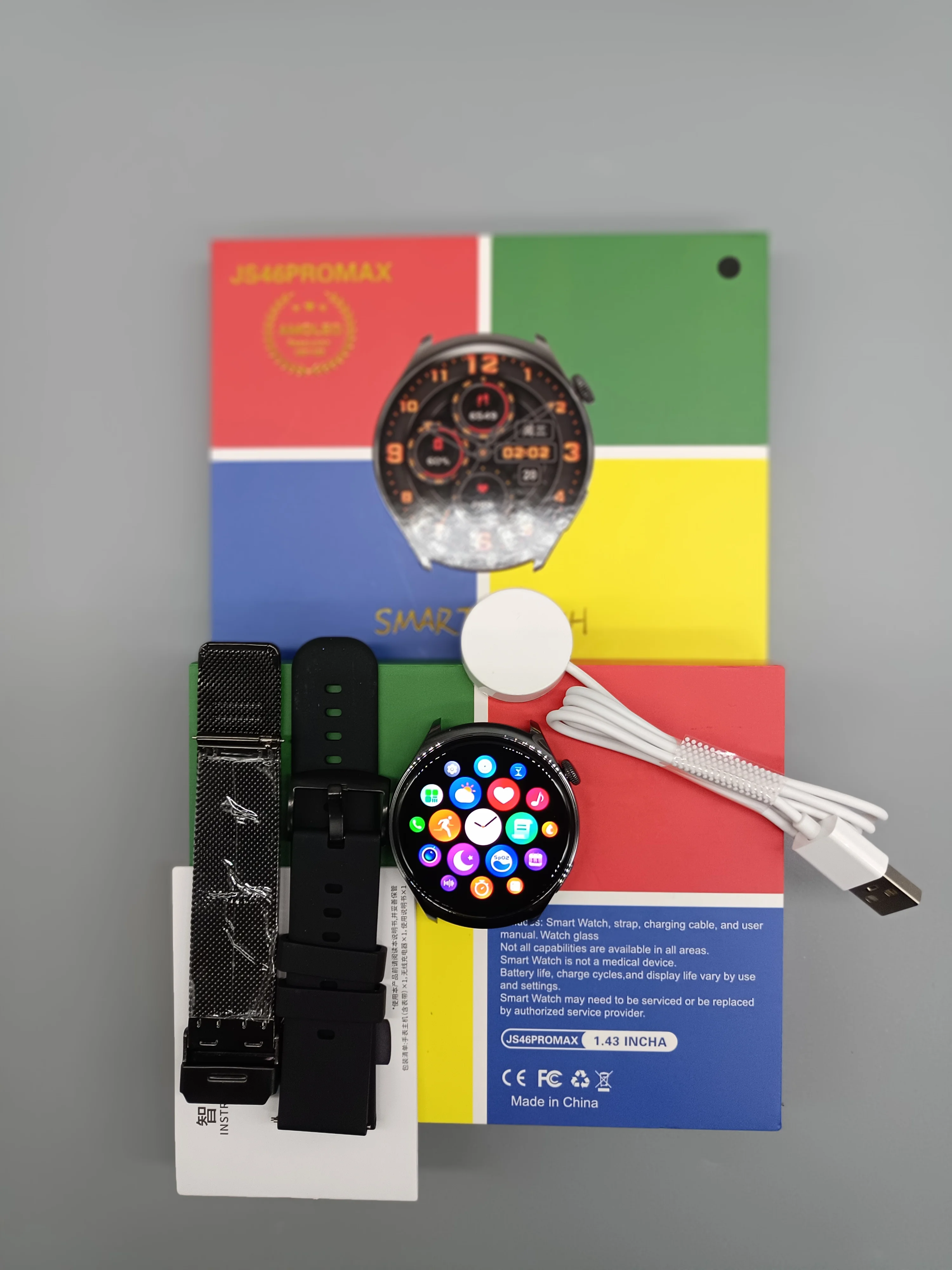 Smartwatch 2024 Js46 Pro Max Bt Call Round Smart Watch Multilingual ...