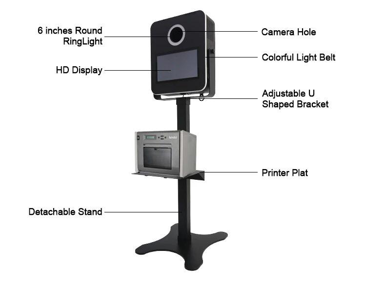 Warehouse Stock Wedding DSLR Photobooth Shell with Printer