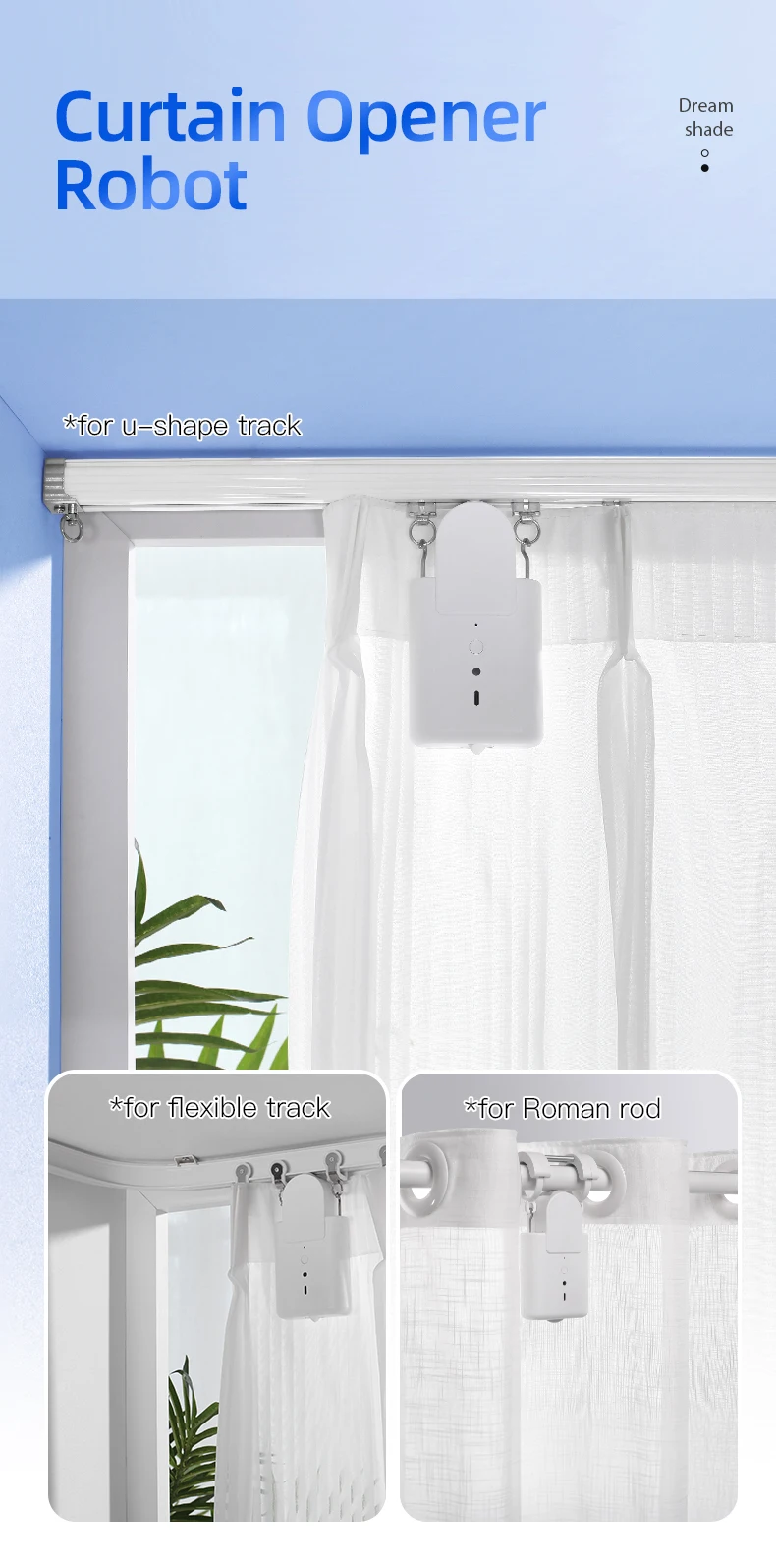 Smart Motorized Window Blinds with Remote Control - OEM