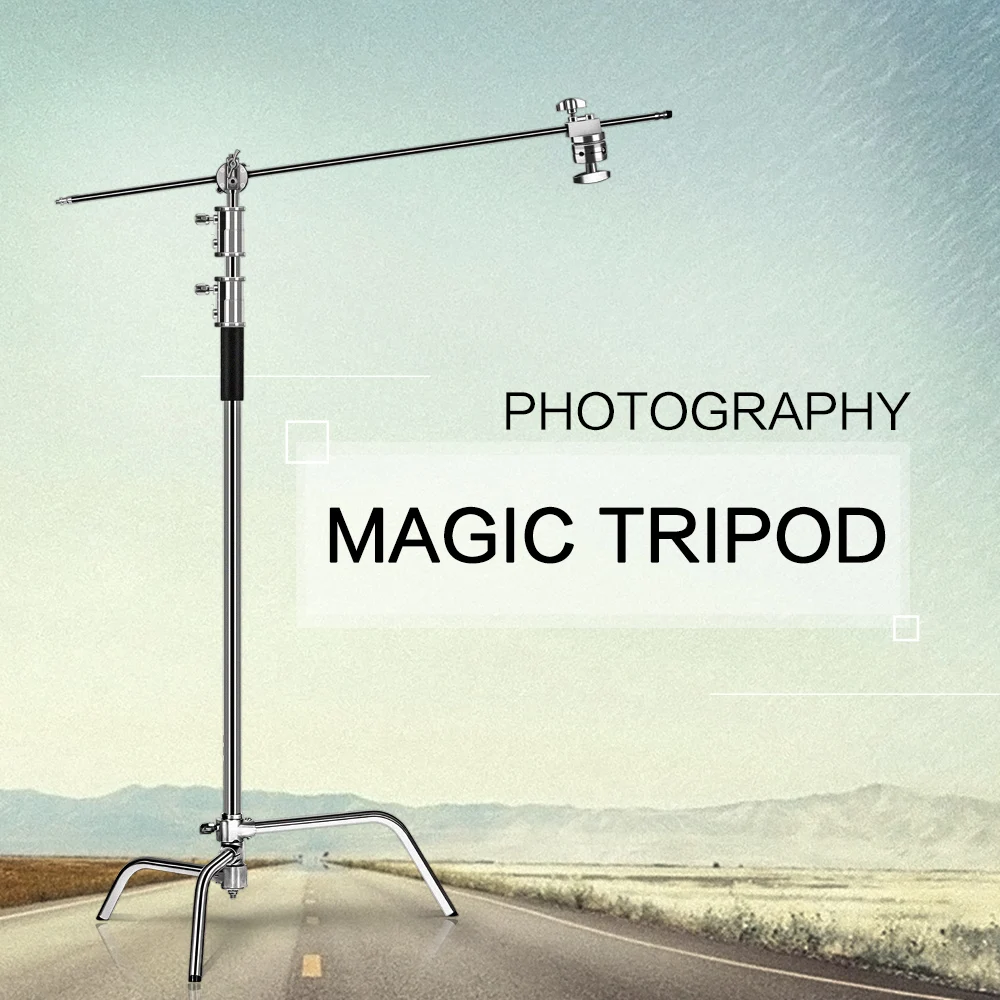 1.5m-3.38m Adjustable Heavy Duty C Stand Photography C-stand Magical ...