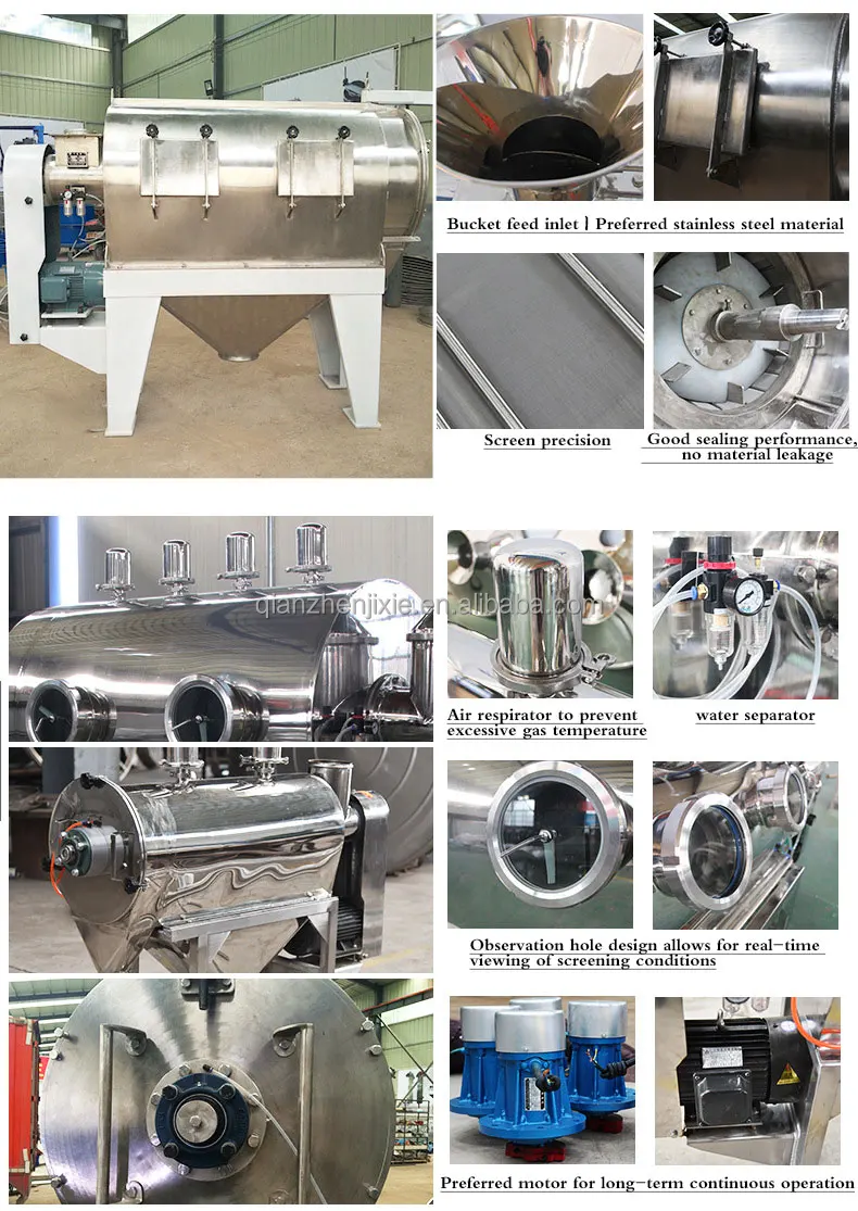 Qianzhen Airflow Centrifugal Screen Screening Sieving Machine/ Cyclone ...