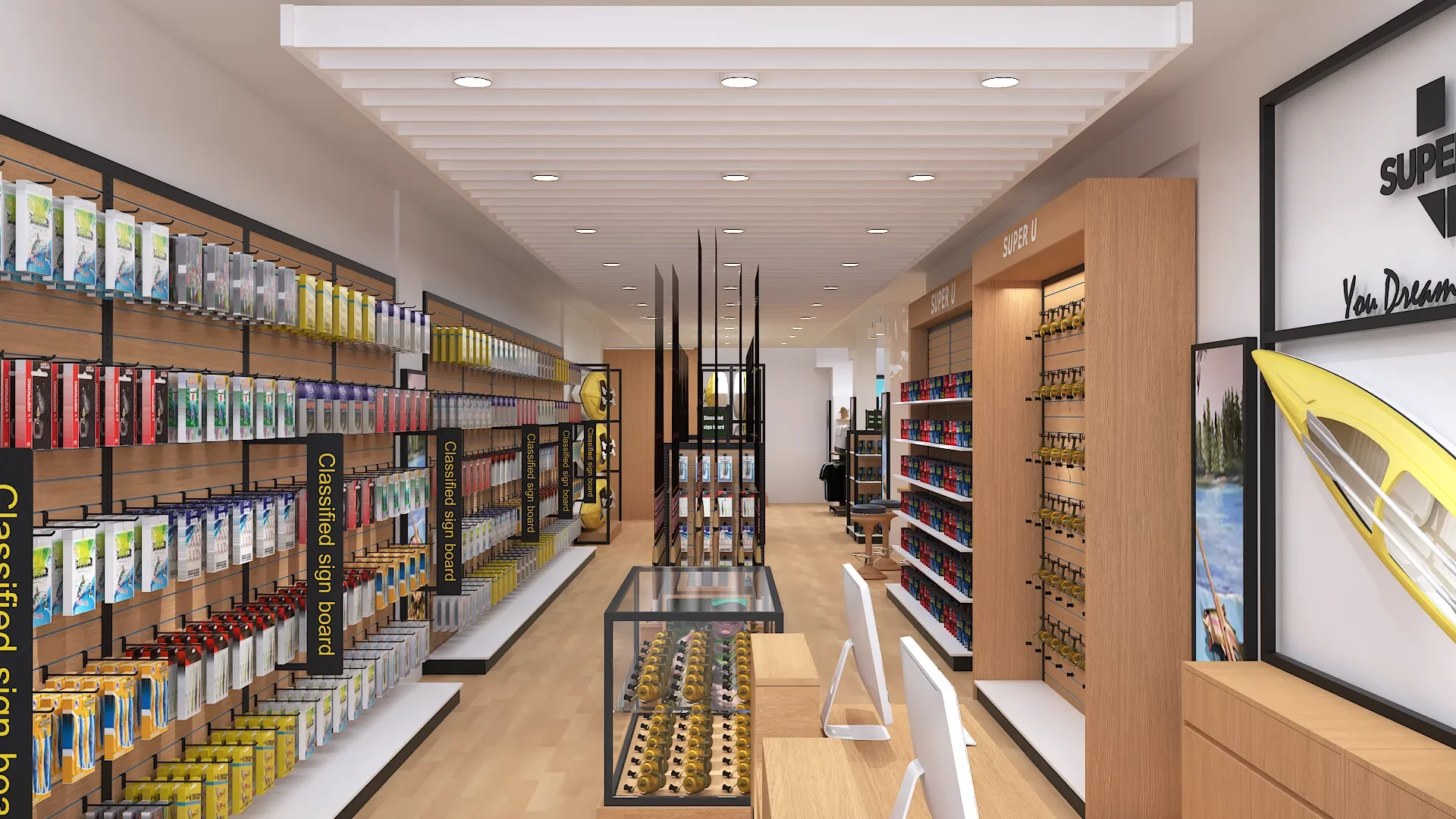 Customized Modern Fishing Shop Interior Design Decoration Wholesale ...