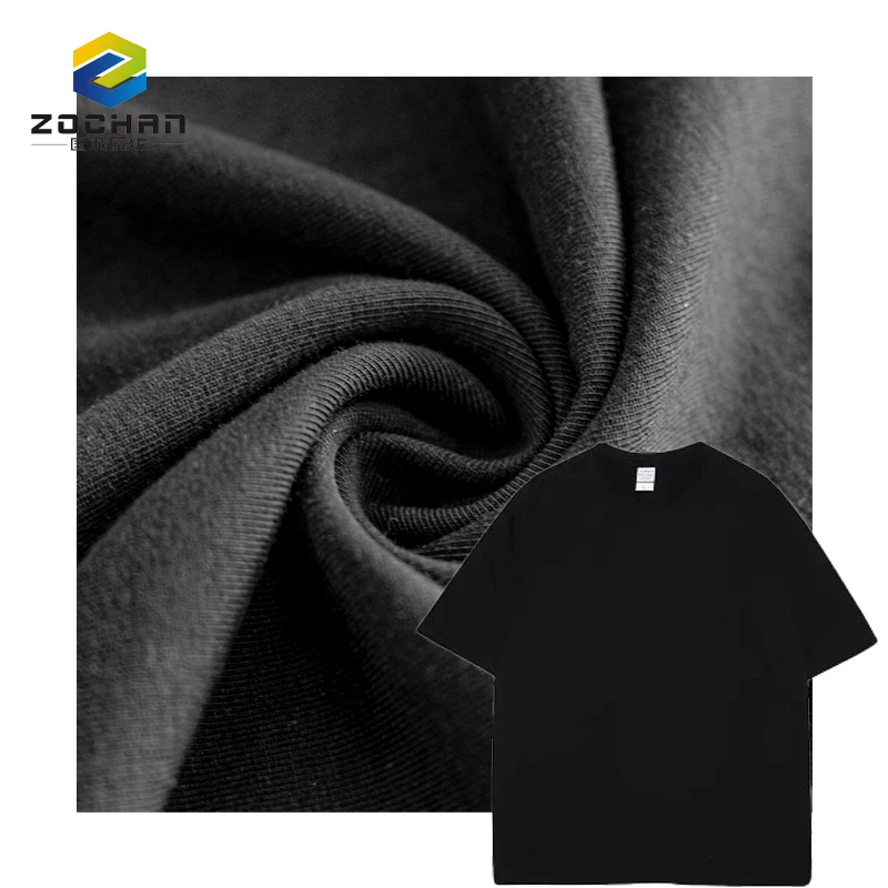 high quality 210gsm 94% organic cotton 6% spandex single jersey ...