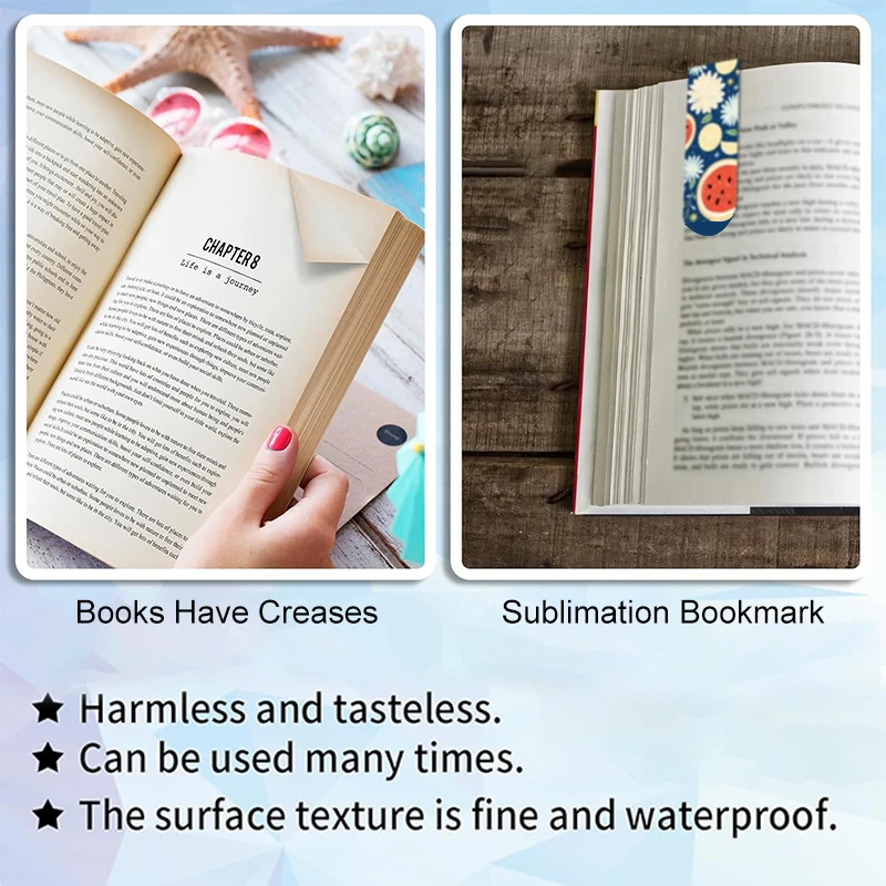 Personalized Foldable Magnetic Bookmark Sublimation Blanks