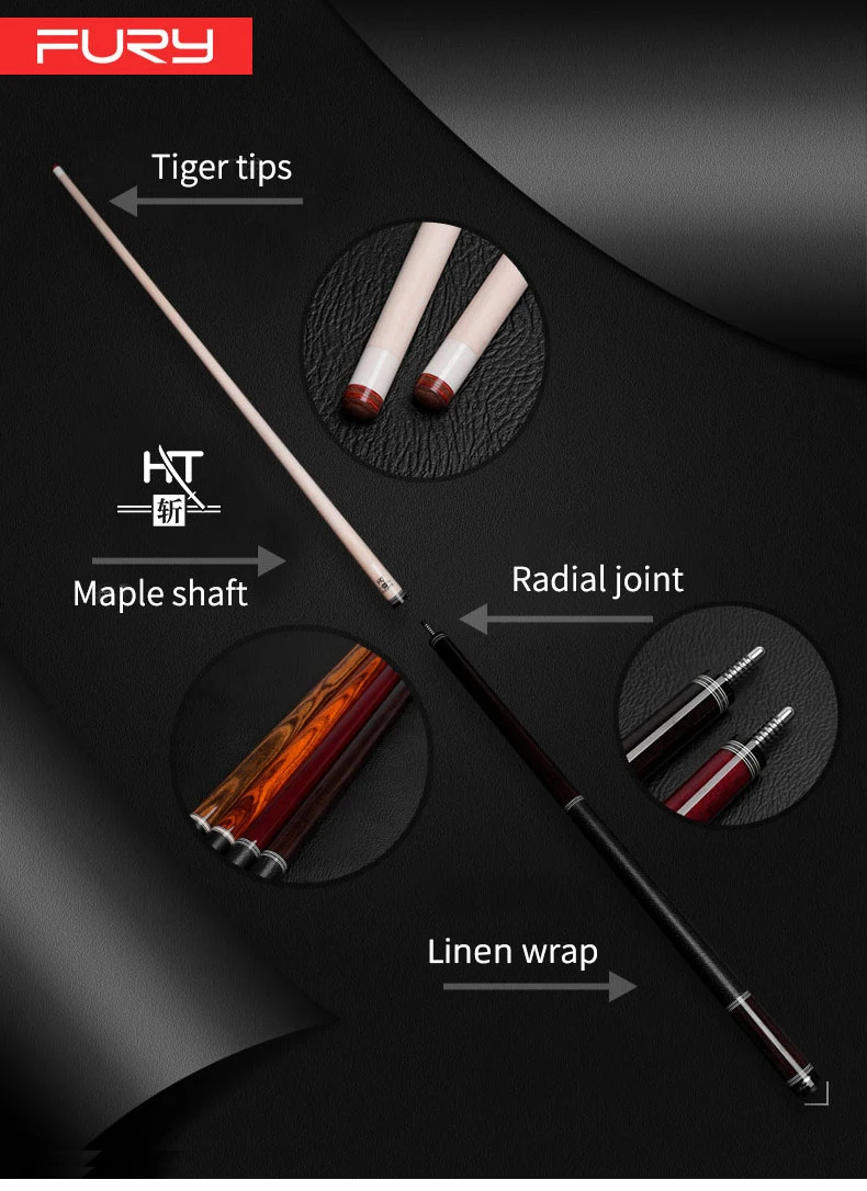 Fury Yl Series Billiard Pool Cue Stick Tecnologia North American Maple ...