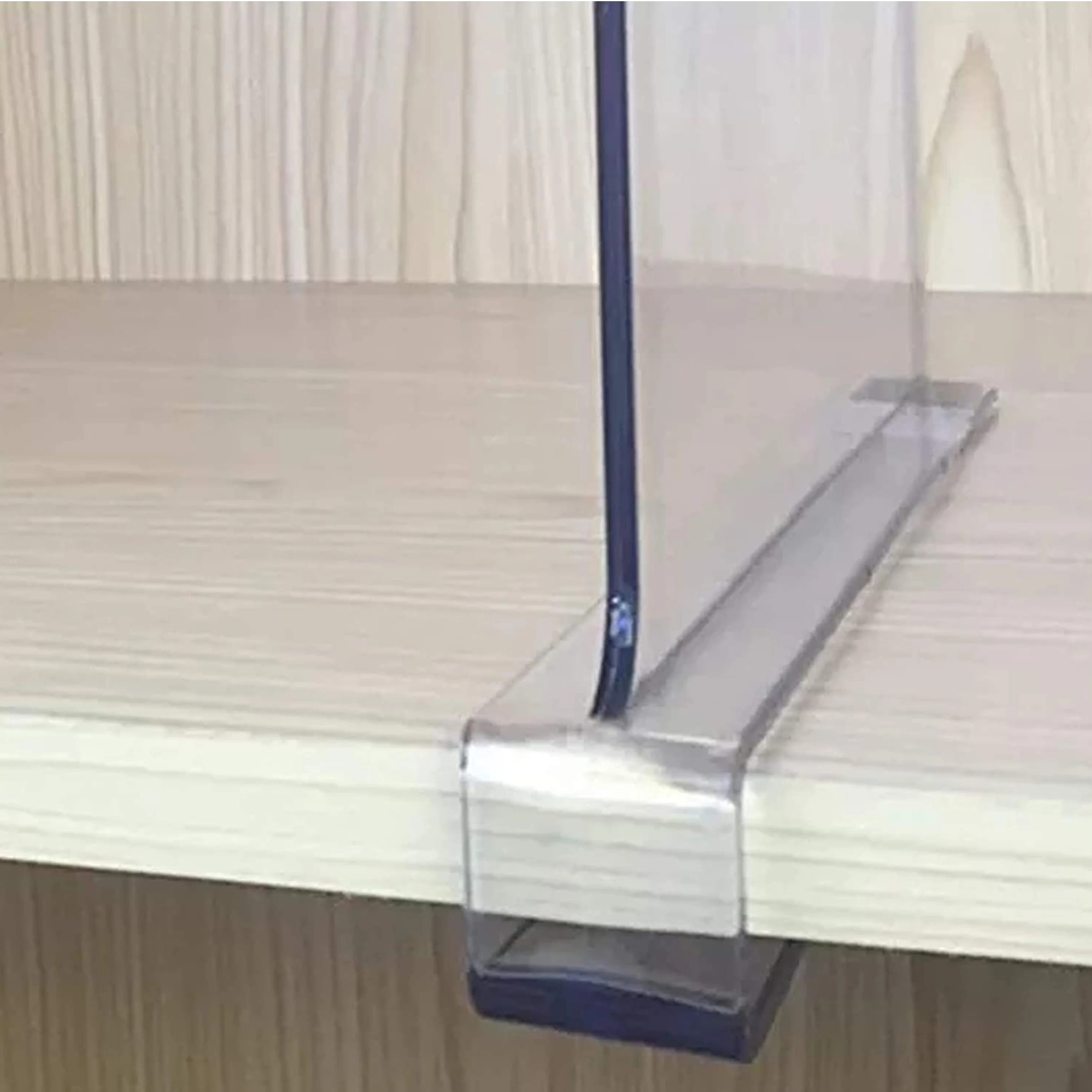 Supermarket Retail Store Magnetic Clear Acrylic Plastic L Shape Shelf ...