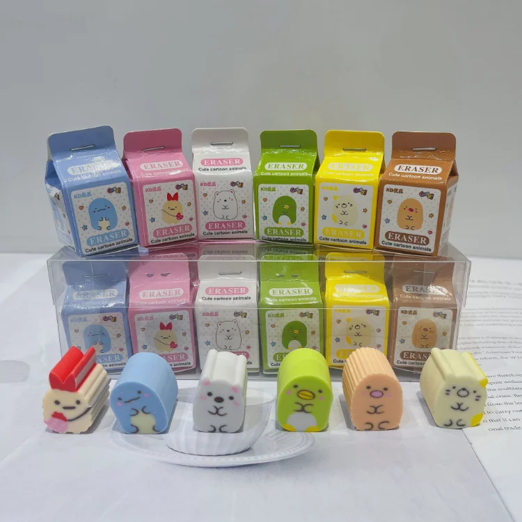New Cartoon Sanrio Eraser Cute Milk Cartoon Kuromi Shape Erasers For ...