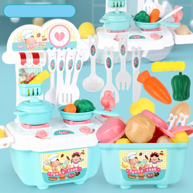 2021 New Design Toy Kitchen Sets Pretend Play Happy Kitchen Toys Sets ...