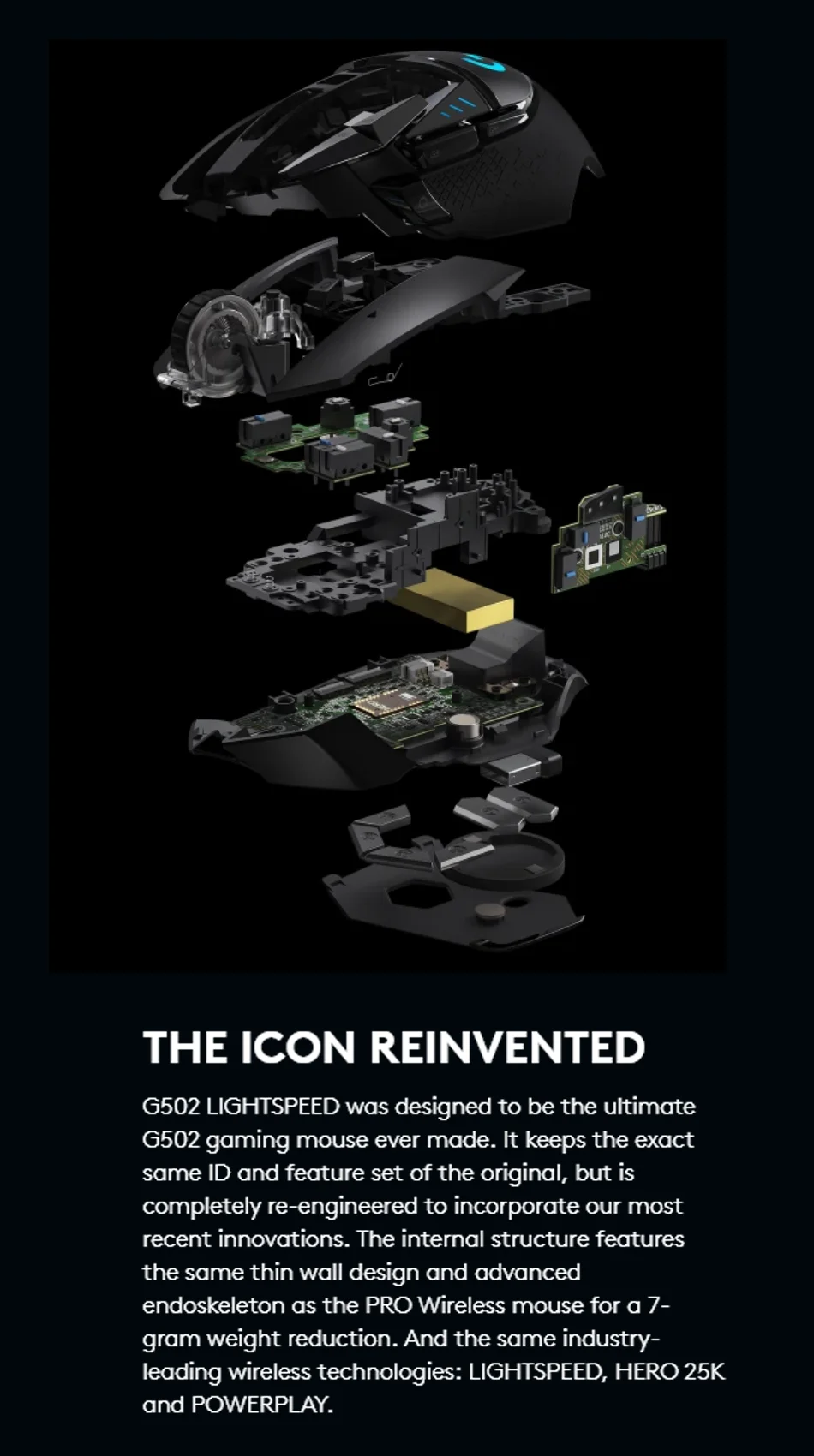 Original Logitech G502 Lightspeed Wireless Gaming Mouse Wireless 2.4ghz ...